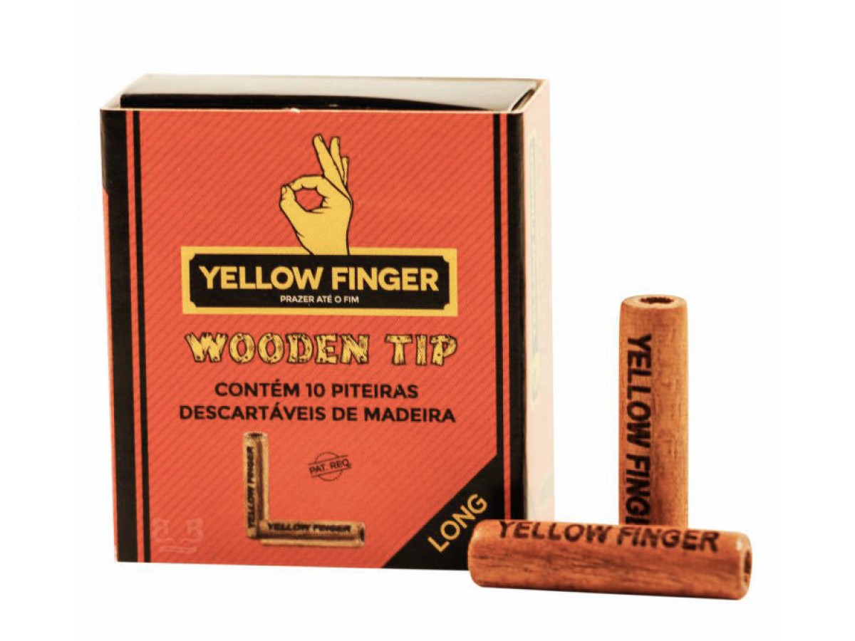 Piteira de Madeira Yellow Finger Long BB_224 PI L - Yellow Finger - R$8 ...